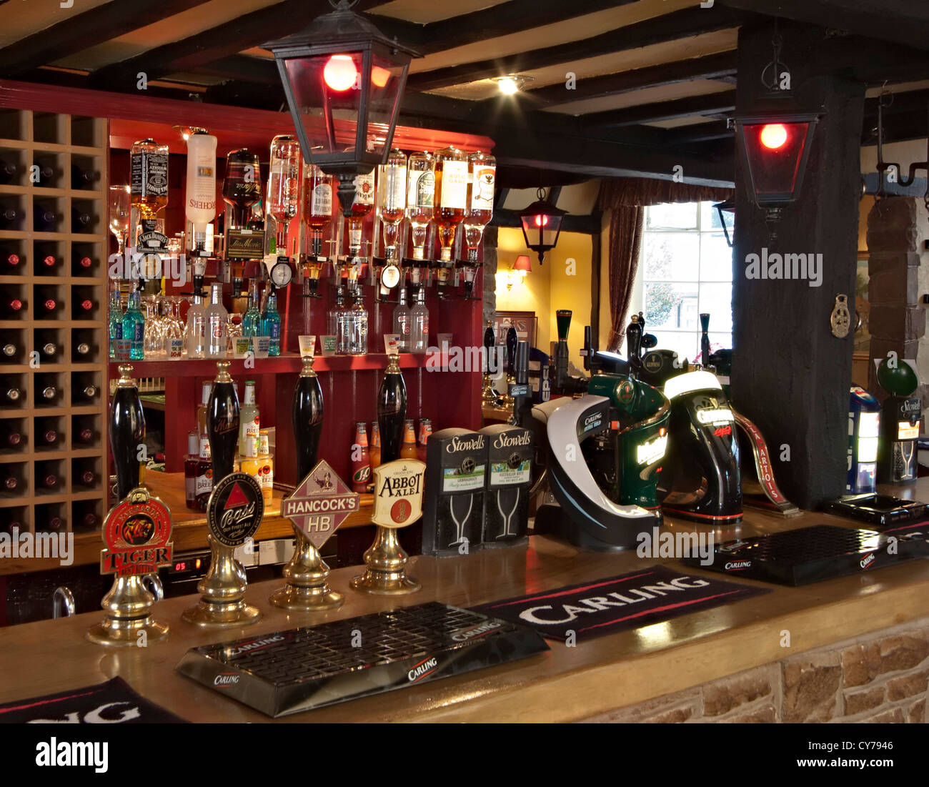 Beer pumps in public bar hi-res stock photography and images - Alamy