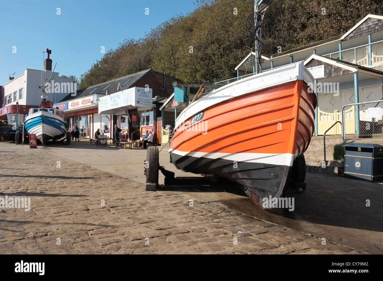 The coble landing at Filey, East Yorkshire Stock Photo - Alamy