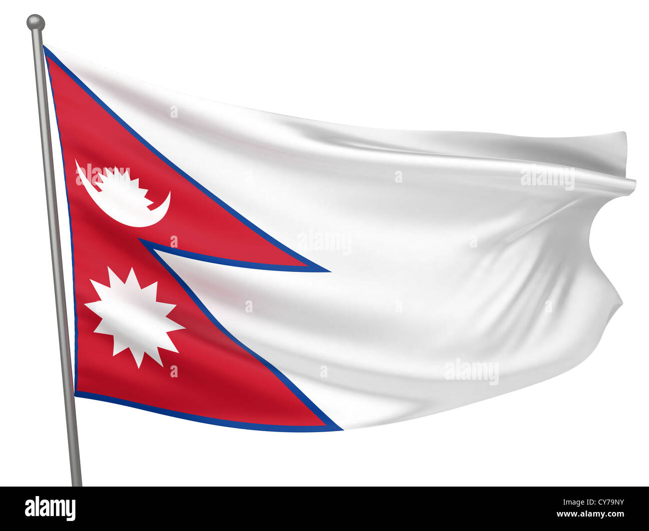 Nepal National Flag - All Countries Collection - Isolated Image Stock ...