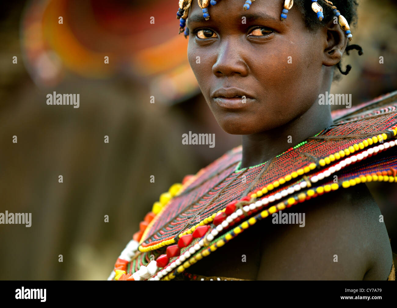 Pokot Tribe Girl , Kenya Stock Photo - Alamy