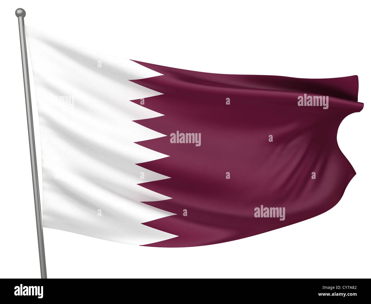 Qatar National Flag - All Countries Collection - Isolated Image Stock ...