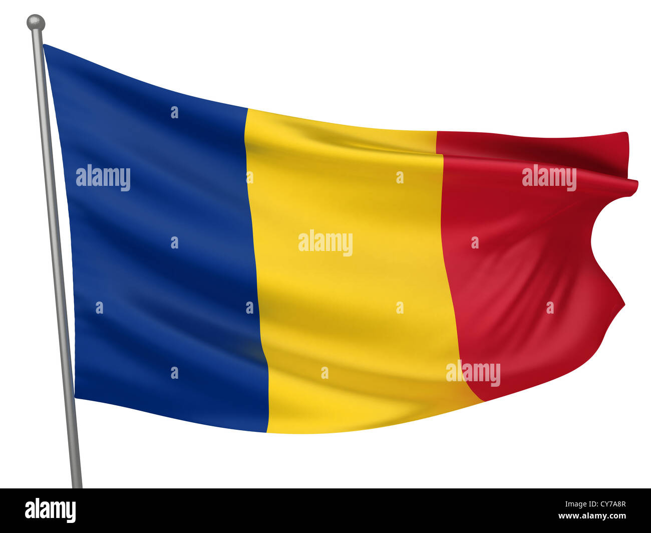 Romania National Flag - All Countries Collection - Isolated Image Stock ...