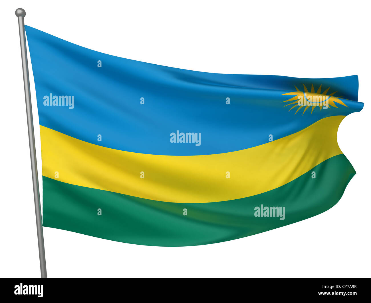 Rwanda national flag hi-res stock photography and images - Alamy