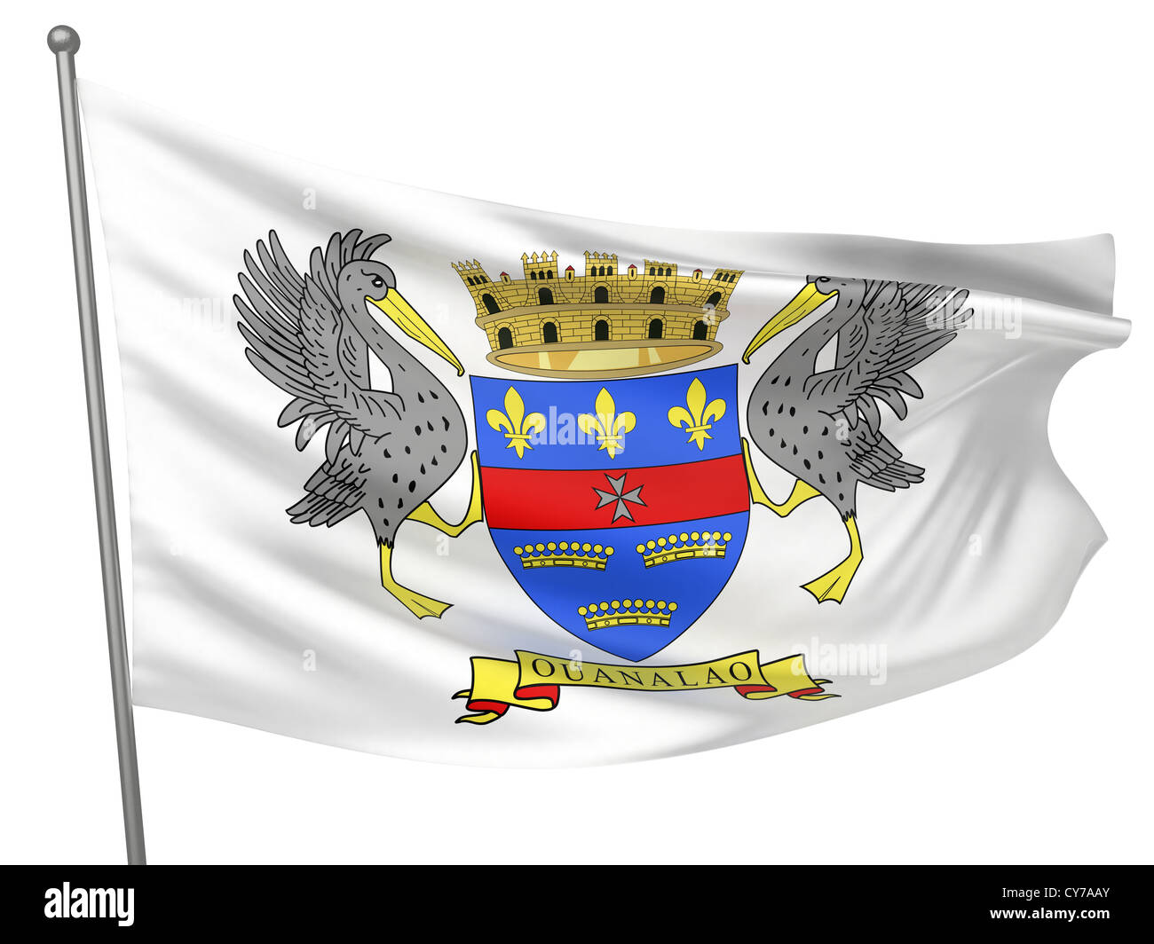 Saint Barthelemy National Flag - All Countries Collection - Isolated ...