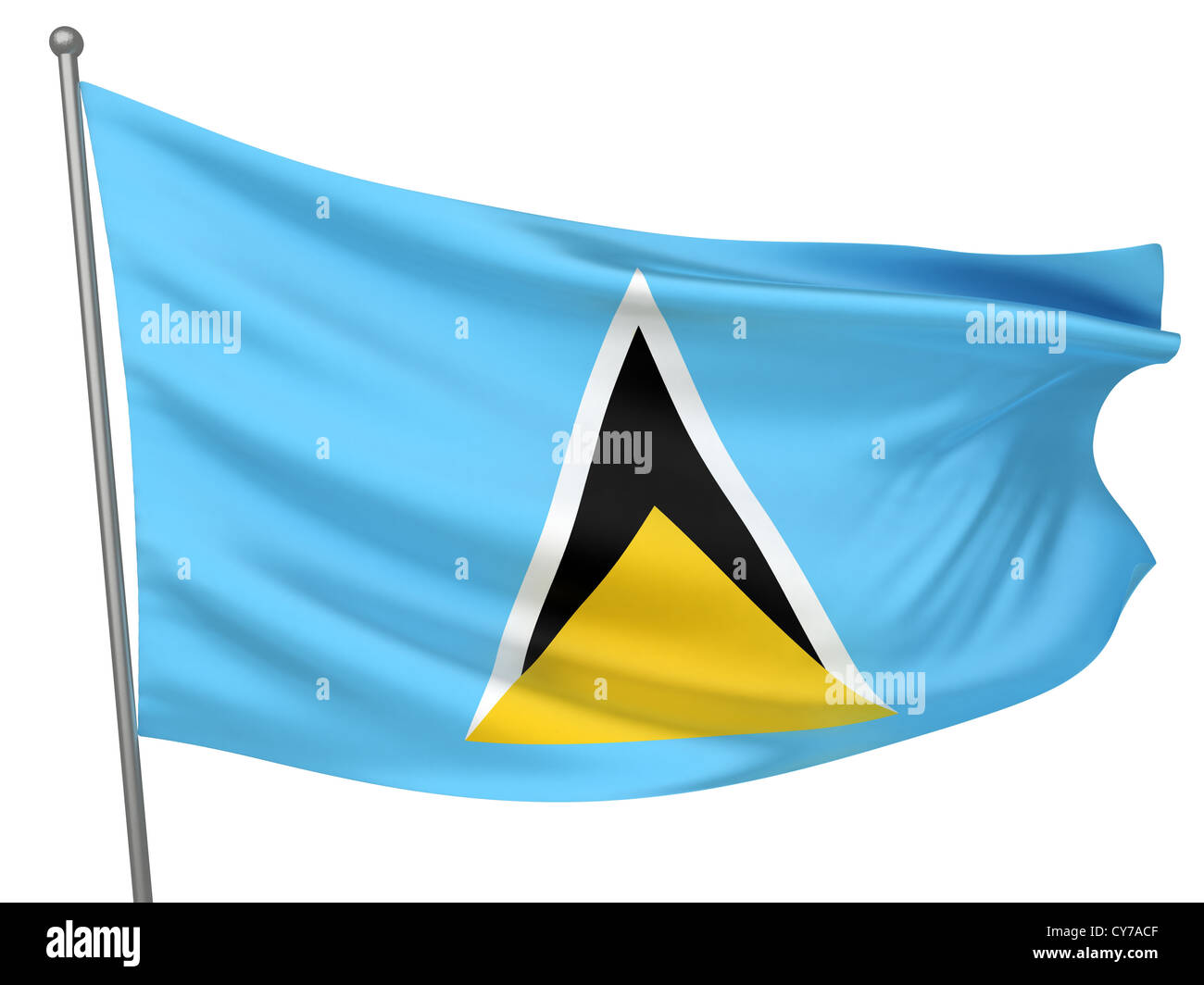 Saint lucia national flag hi-res stock photography and images - Alamy