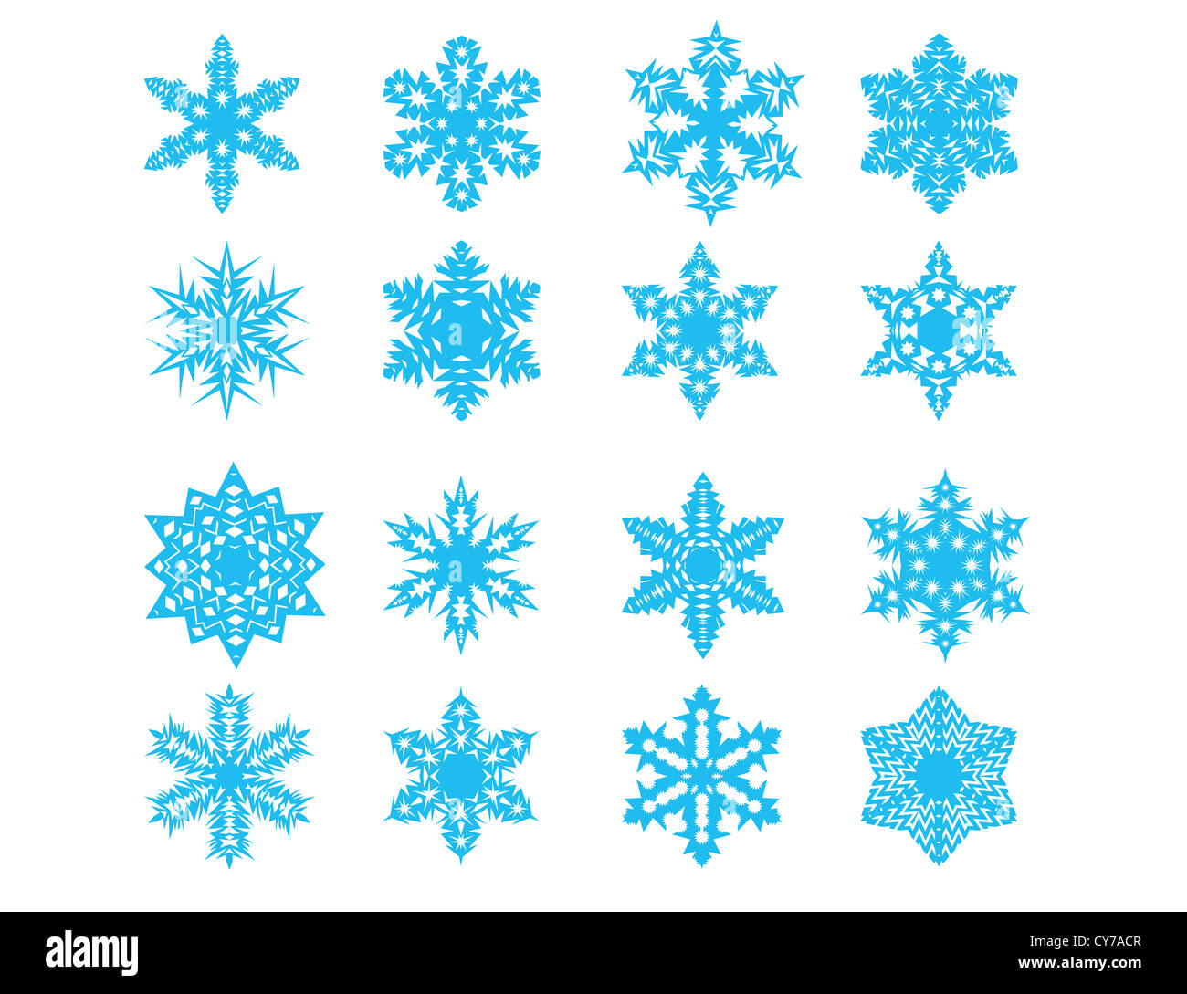 set of snowflakes Stock Photo - Alamy