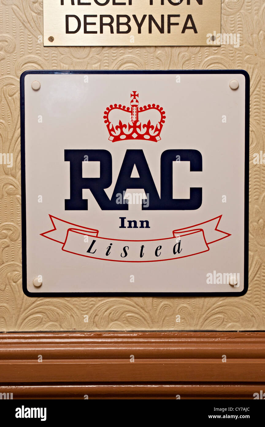 Royal automobile club rac travel quality hotel guide sign hi-res stock ...