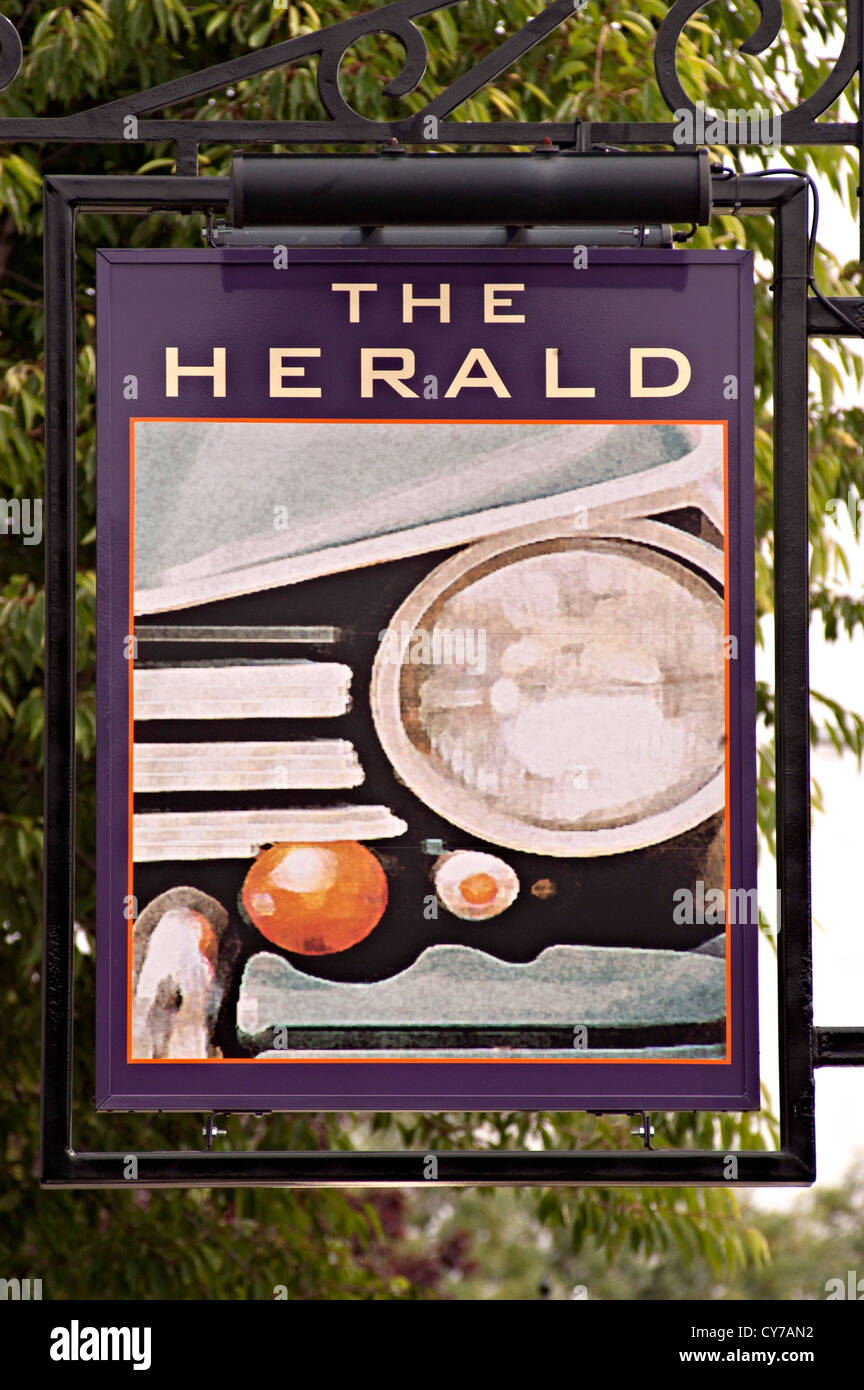 the herald Pub sign Stock Photo - Alamy