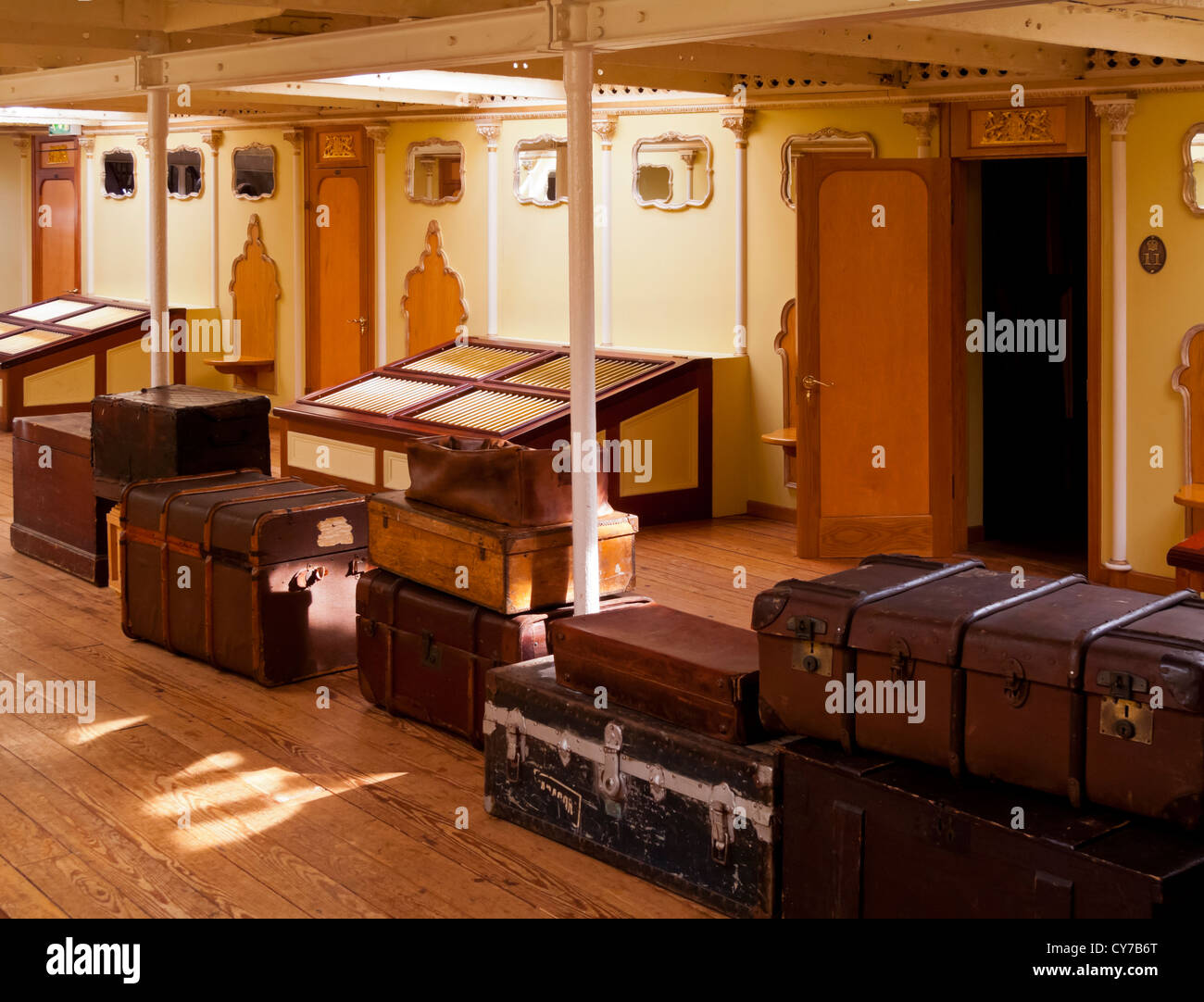 View of passenger saloon on the SS Great Britain designed by Isambard ...
