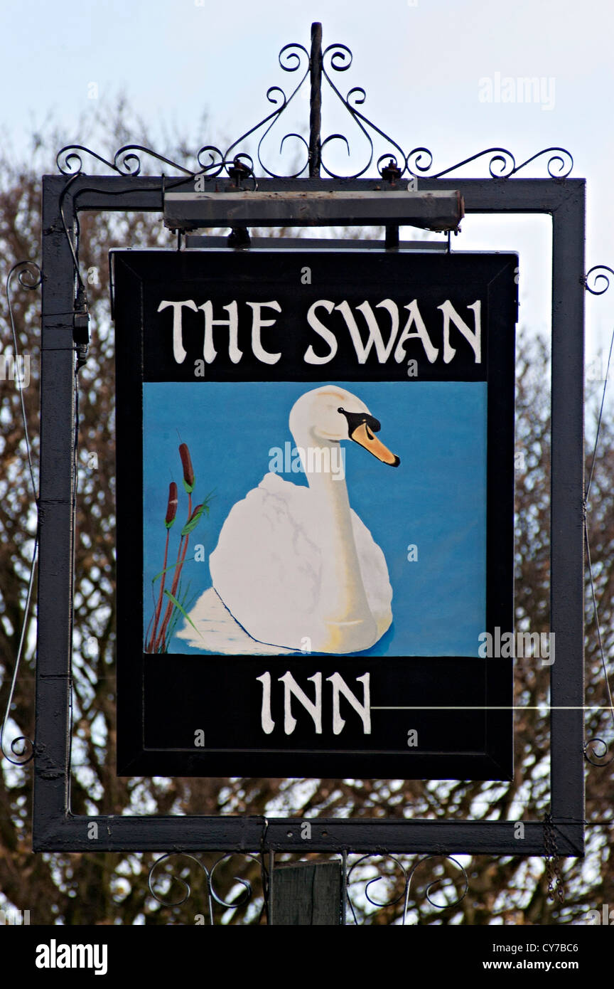 the swan inn Pub sign Stock Photo - Alamy