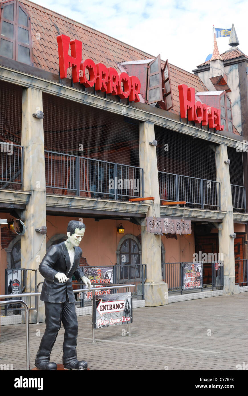 Fairground ride ghost train hi-res stock photography and images - Alamy