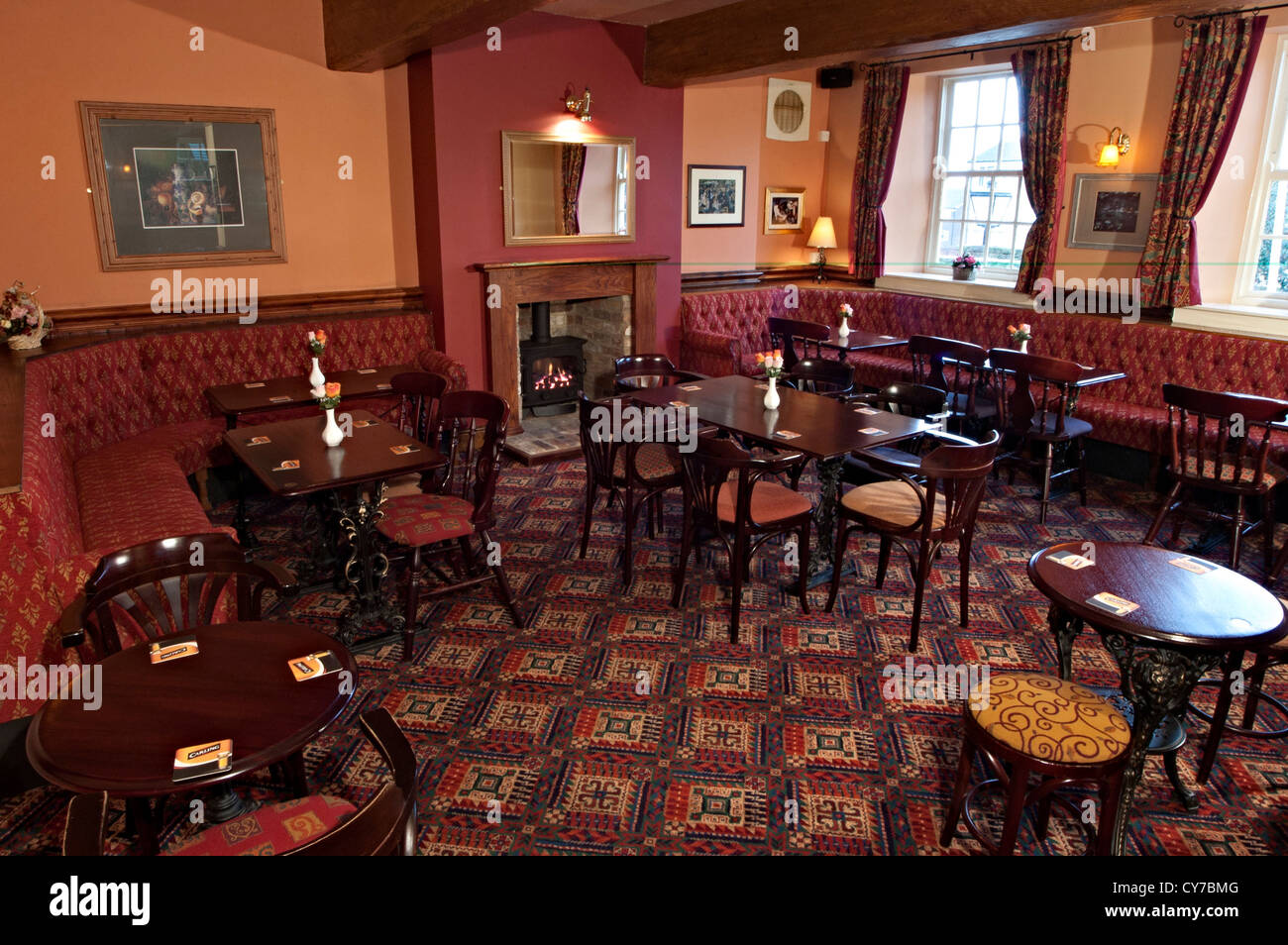 the holme hall pub interior Stock Photo - Alamy