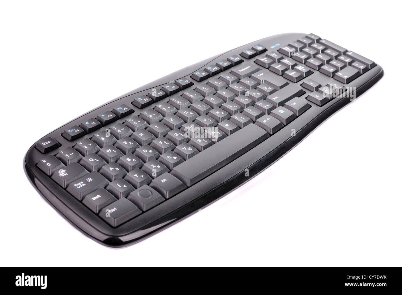 Black Wireless Computer Keyboard Isolated On White Stock Photo - Alamy