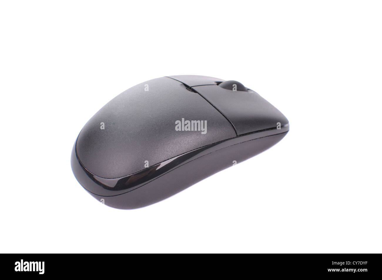 Black Wireless Computer Mouse Isolated On White Stock Photo - Alamy