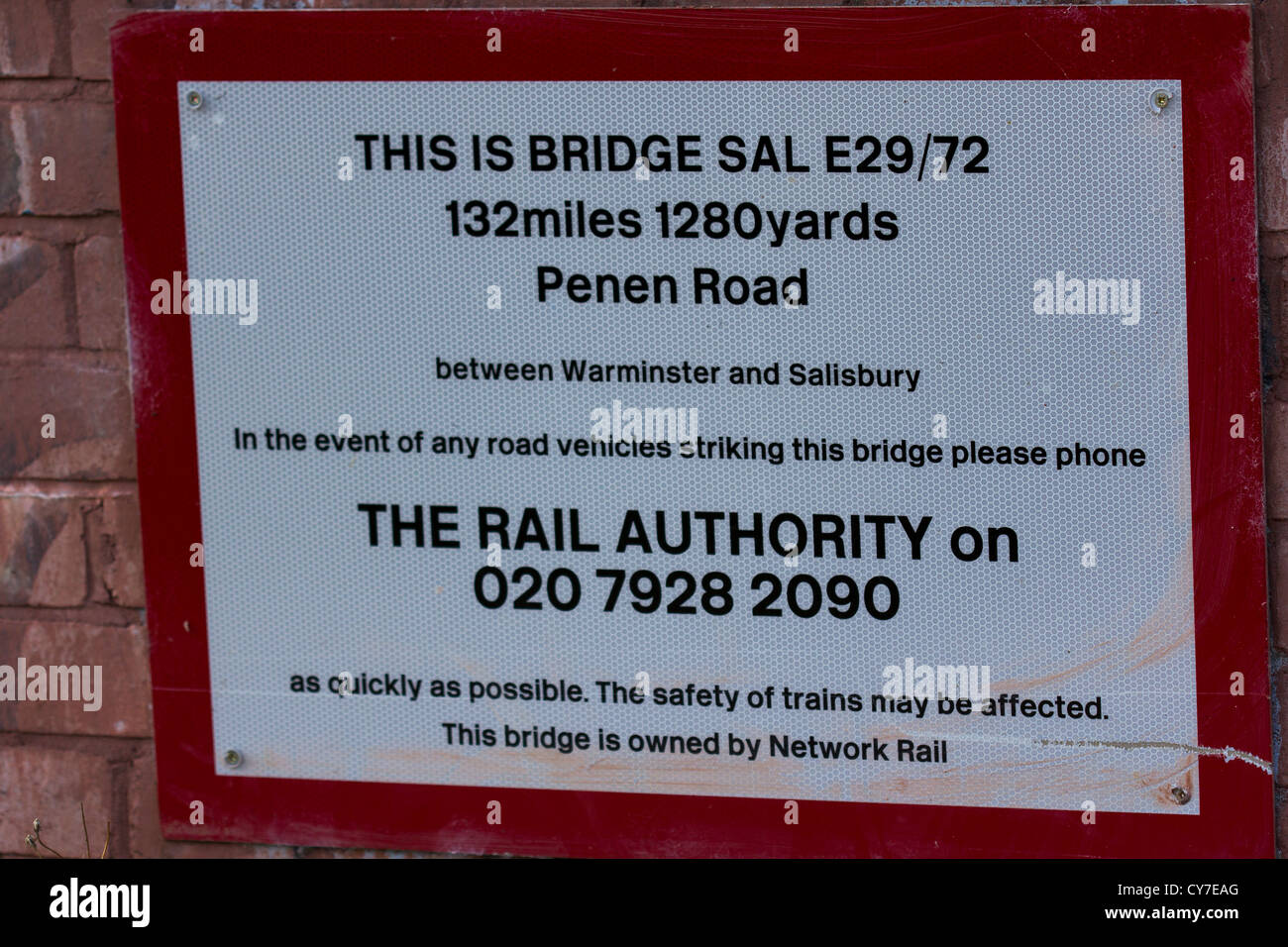 Rail safety sign hi-res stock photography and images - Alamy