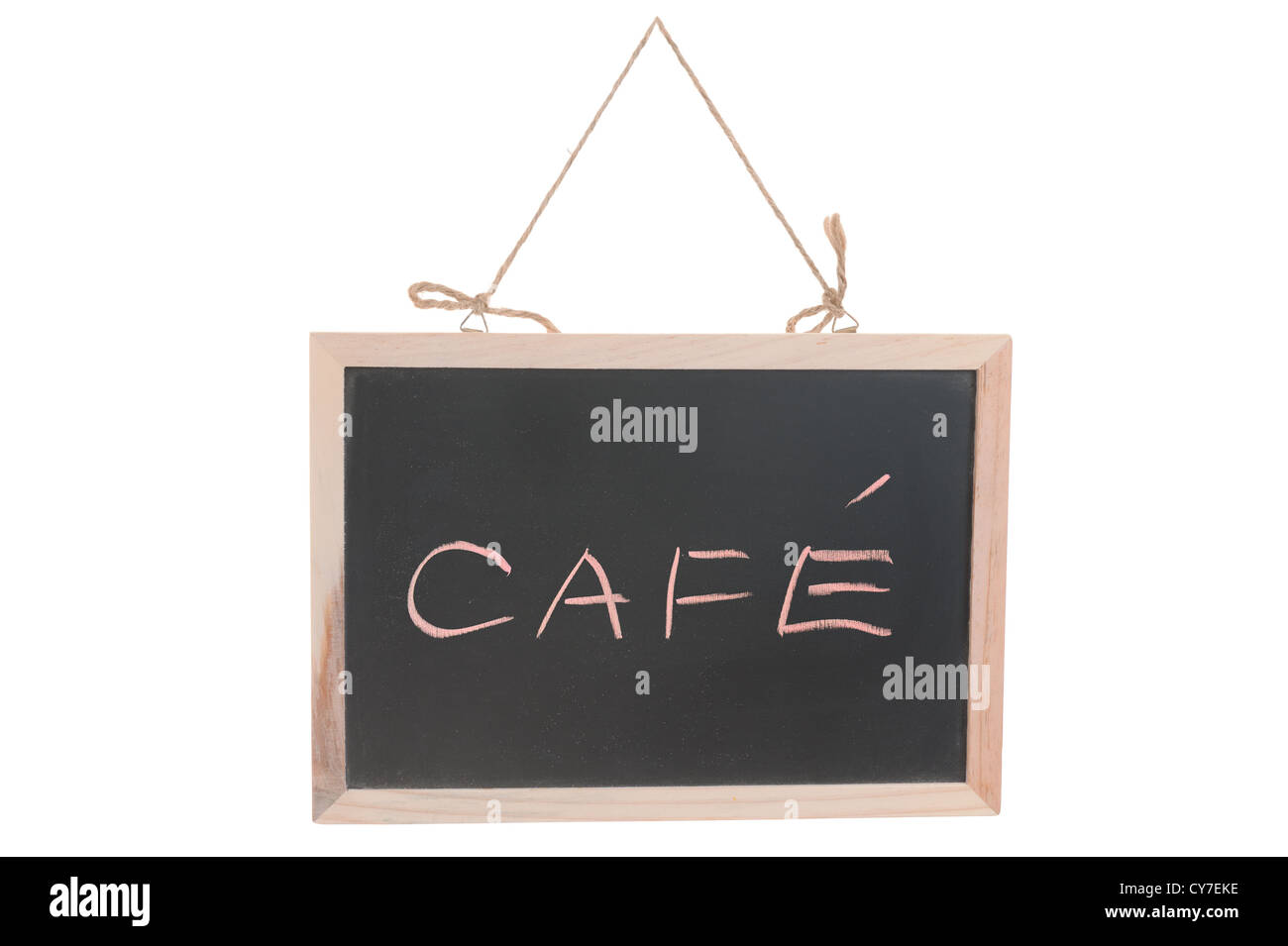 Cafe word on blackboard isolated against white Stock Photo - Alamy