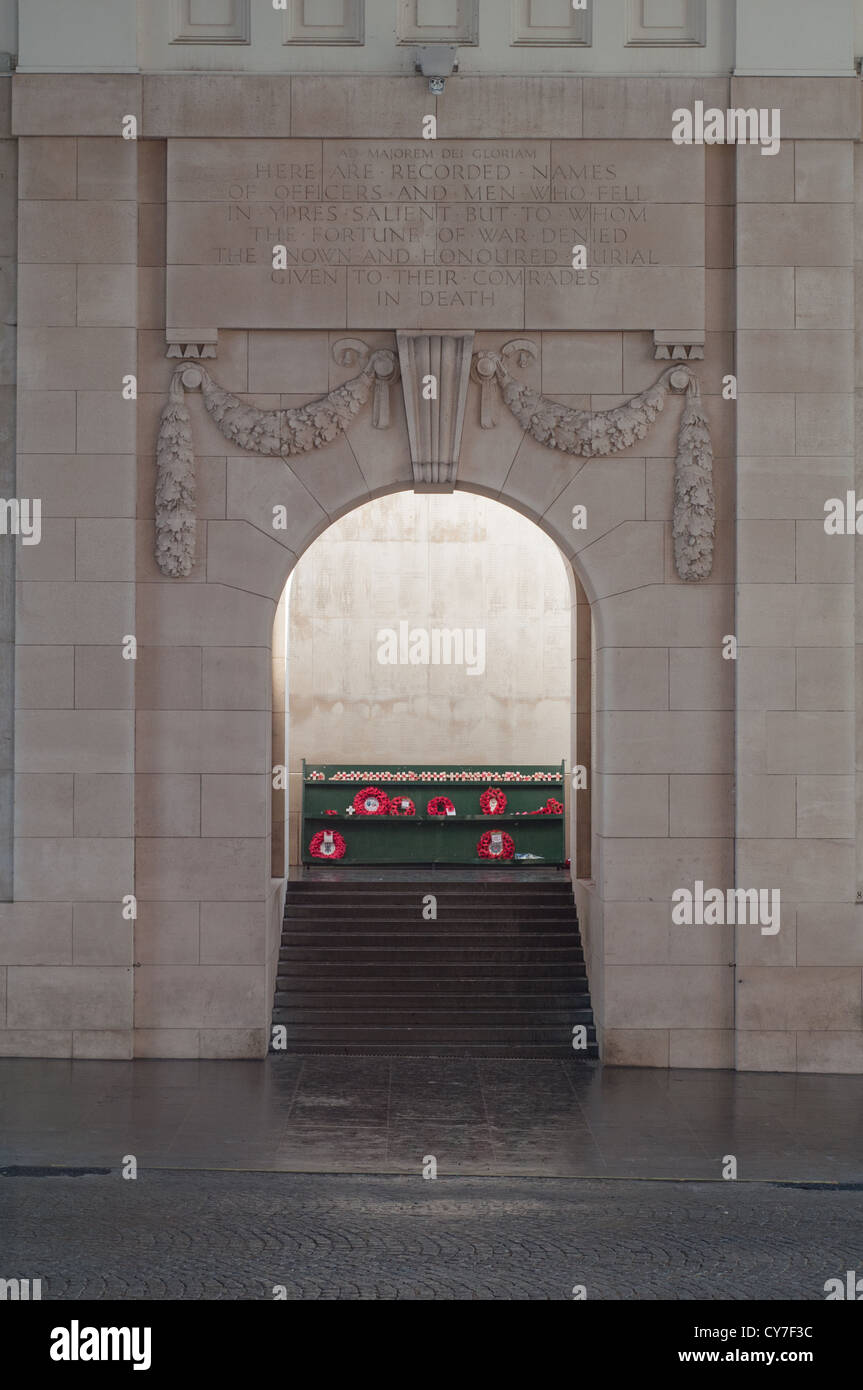 A photograph of the Menin Gate in Ypres (Ieper), Belgium Stock Photo ...