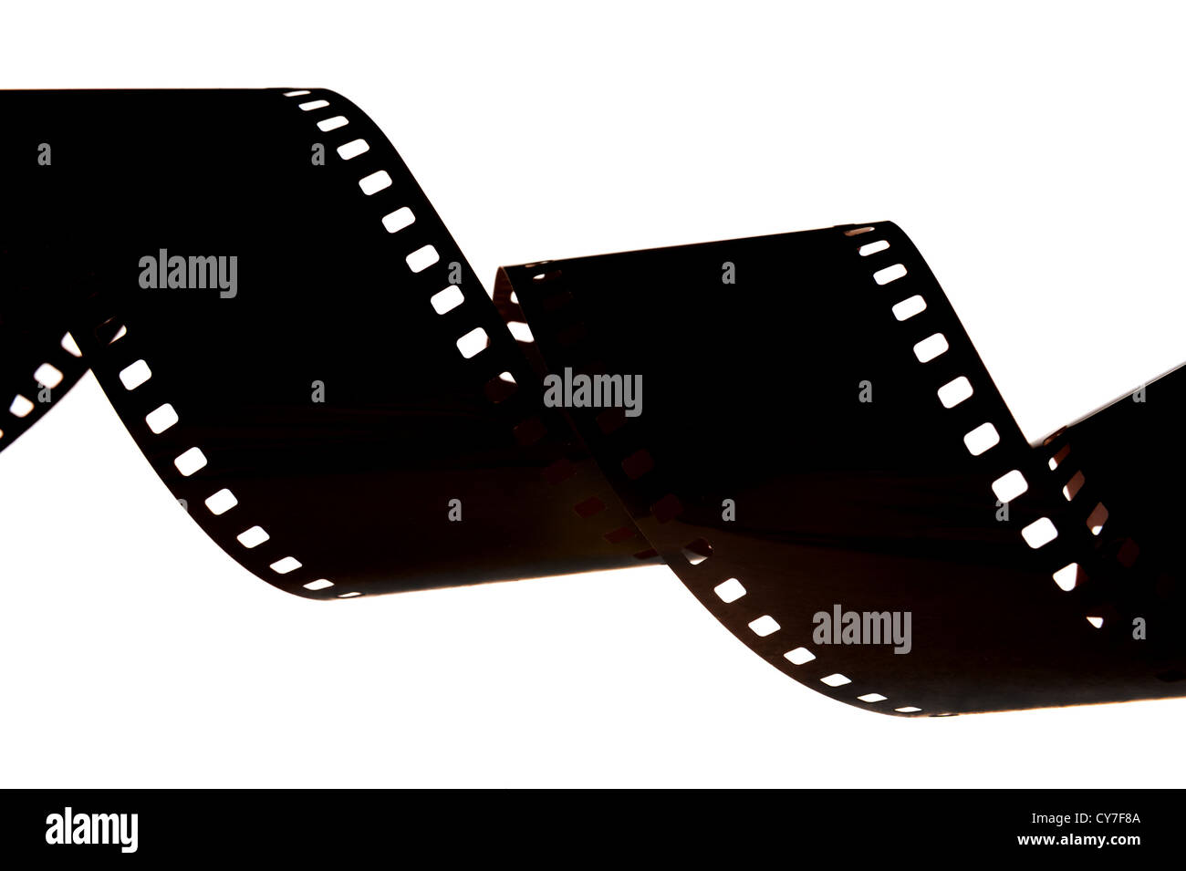 Curved film strip on white hi-res stock photography and images - Alamy