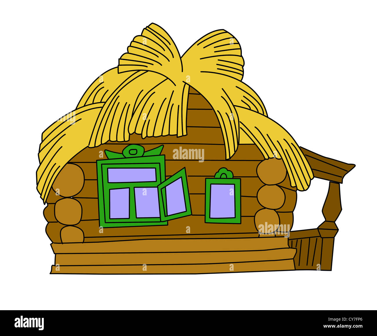 Rural house drawing on white hi-res stock photography and images - Alamy