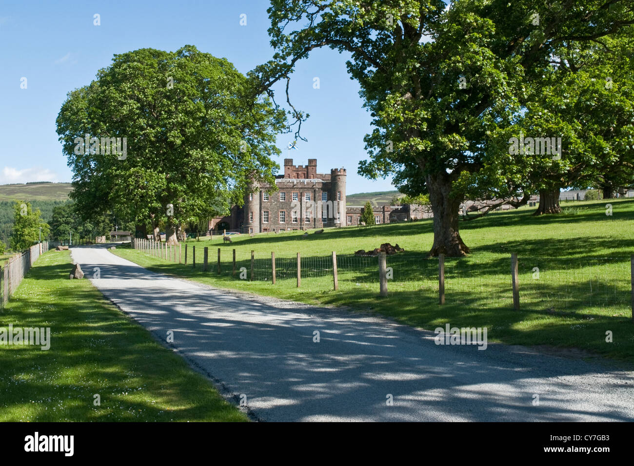 Stobo Castle. Peebleshire, Scottish Borders, Scotland Stock Photo - Alamy