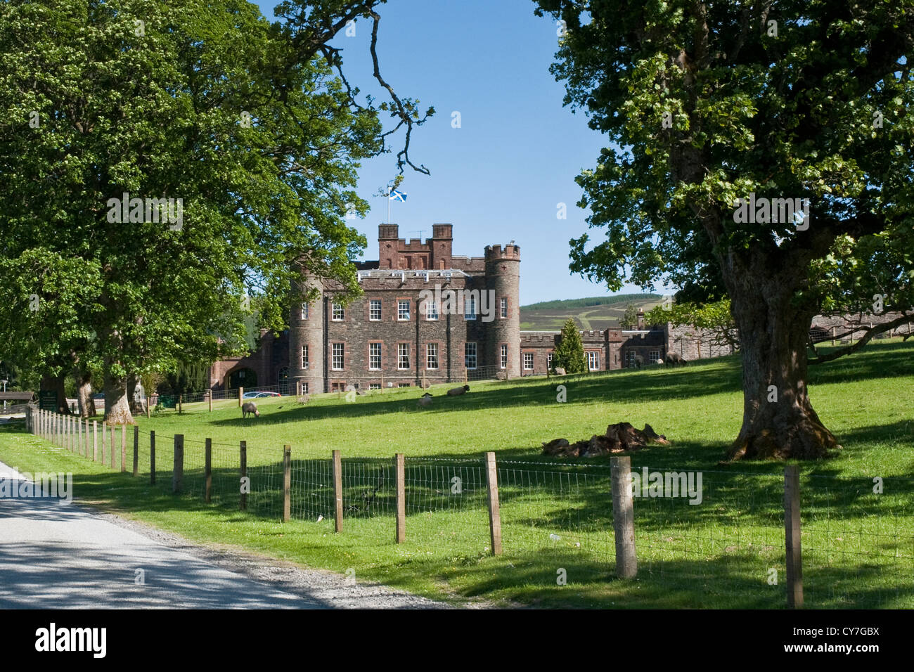 Stobo Castle. Peebleshire, Scottish Borders, Scotland Stock Photo - Alamy
