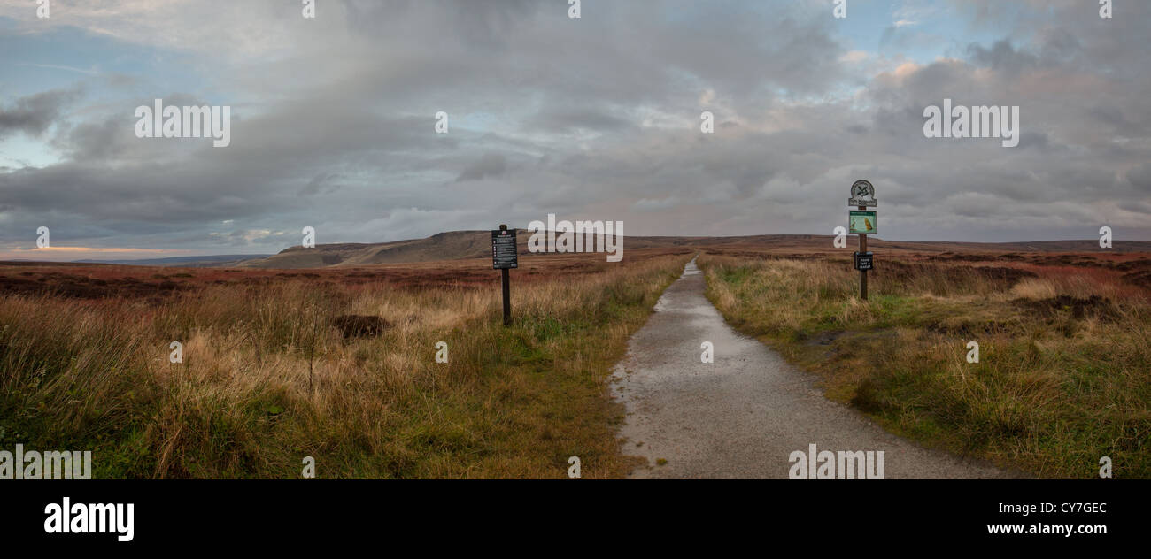 Peak District moorland at the Snake Pass summit Stock Photo - Alamy
