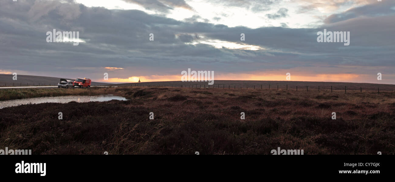 Peak District moorland at the Snake Pass summit Stock Photo - Alamy