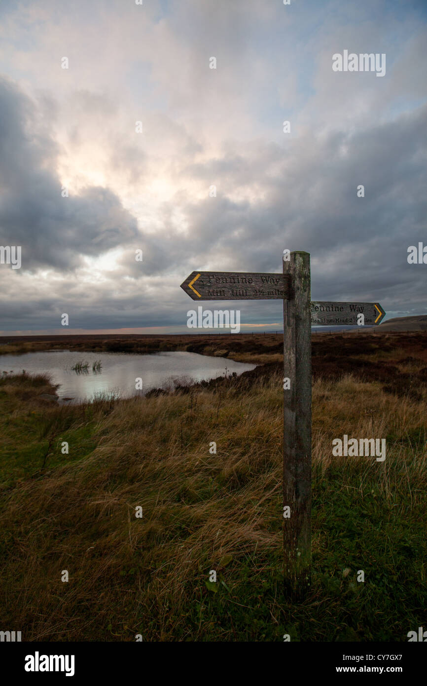 Peak District moorland at the Snake Pass summit Stock Photo - Alamy