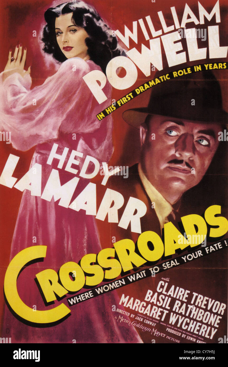 CROSSROADS Poster for 1942 MGM film with Hedy Lamarr and William Powell ...