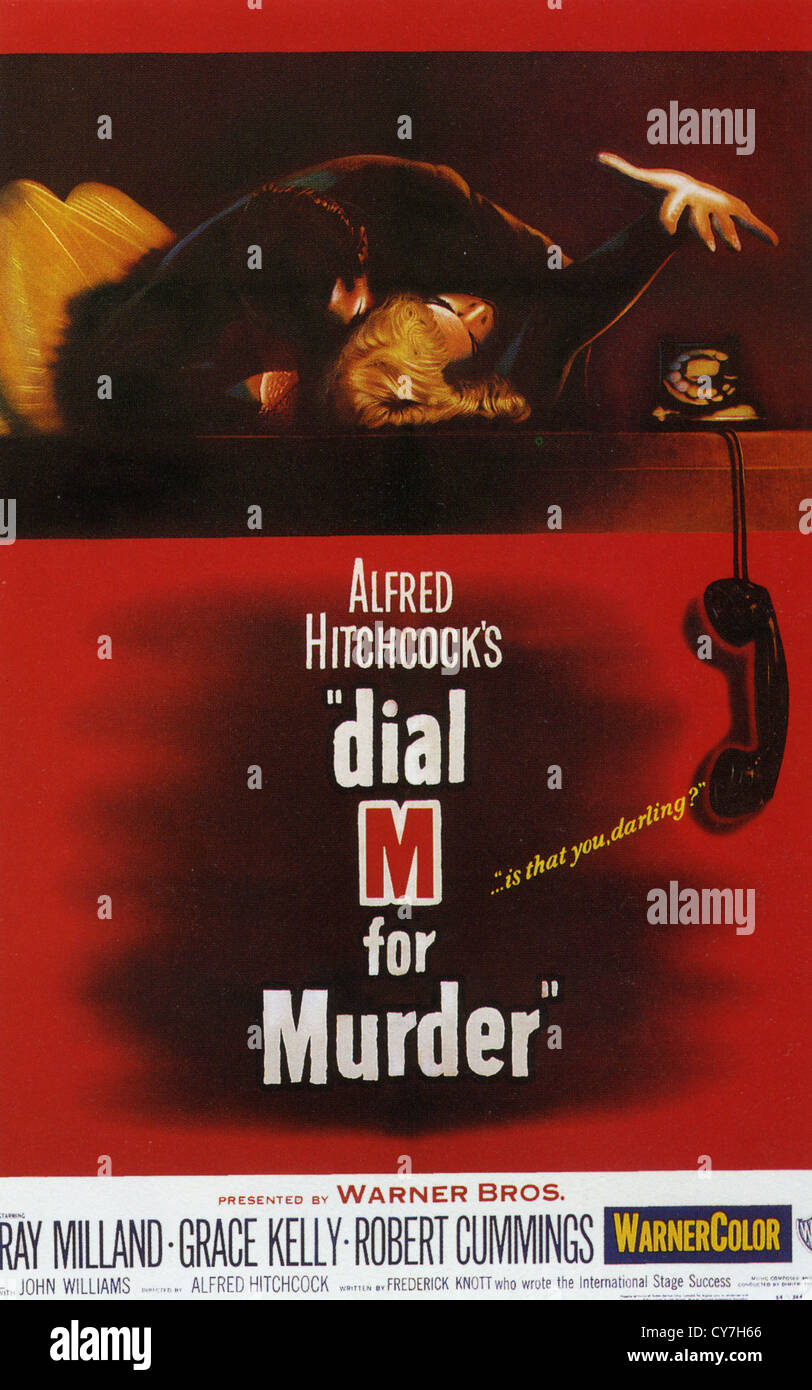 DIAL M FOR MURDER Poster for 1954 Warner Bros film with Grace Kelly and ...
