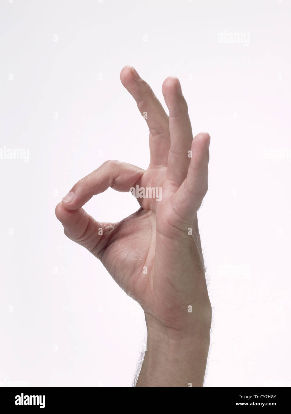 Hand Gesture finger circle Stock Photo - Alamy