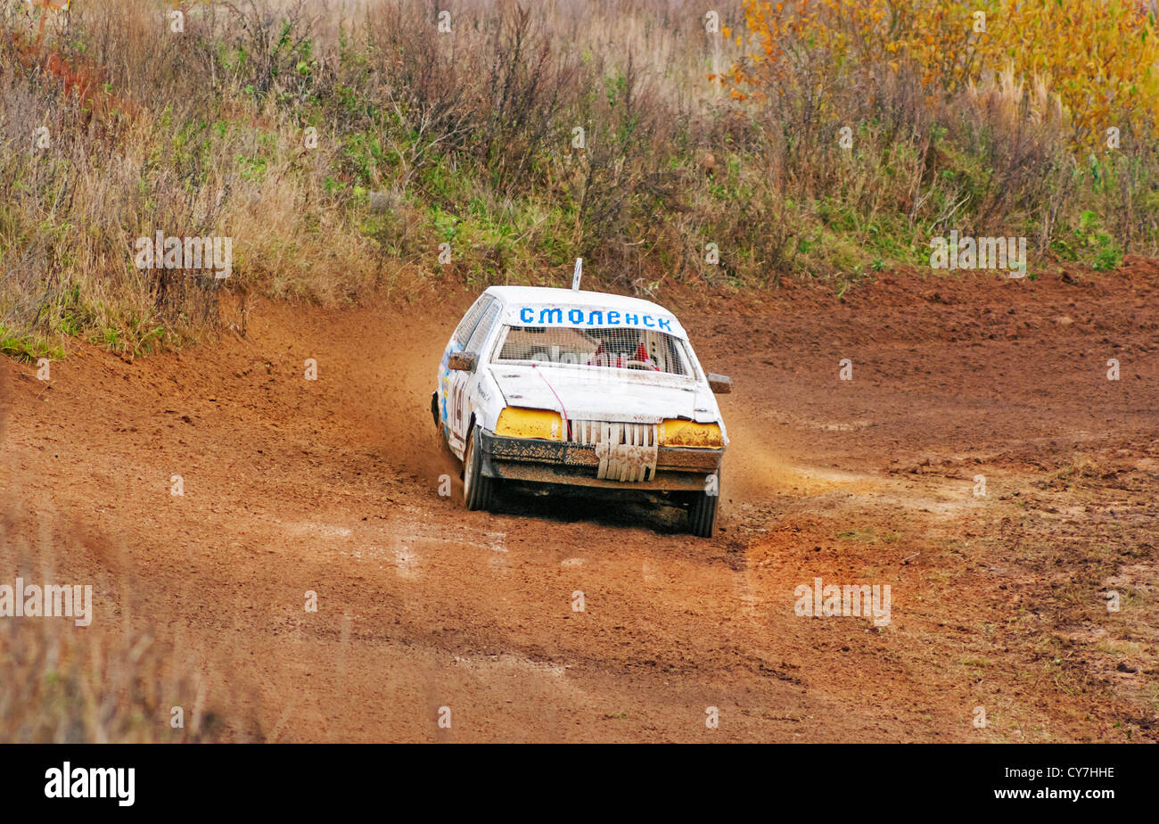 Racing car from Smolensk ( Russia) on racing road Stock Photo - Alamy
