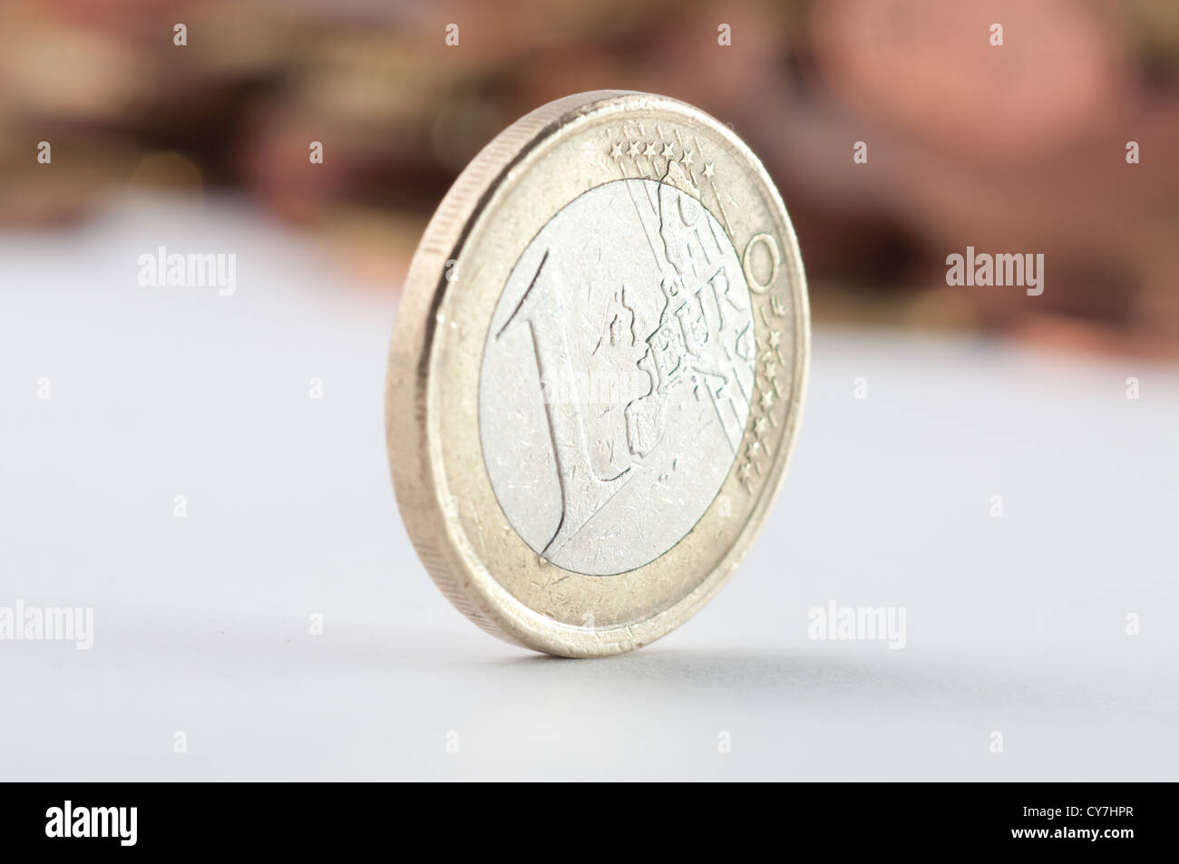 One Euro Coin Stock Photo - Alamy