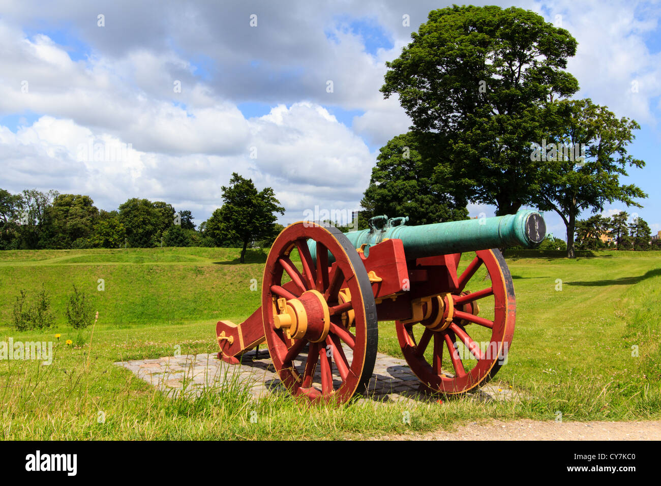 An old cannon in Copenhagen's fortification Stock Photo - Alamy