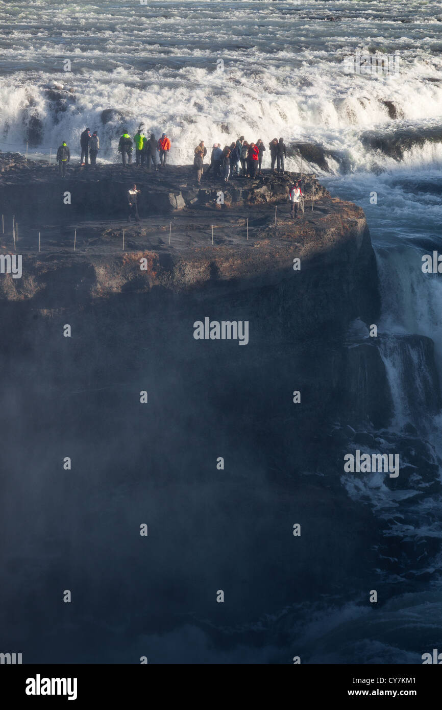 Gullfoss waterfall in Iceland Stock Photo - Alamy