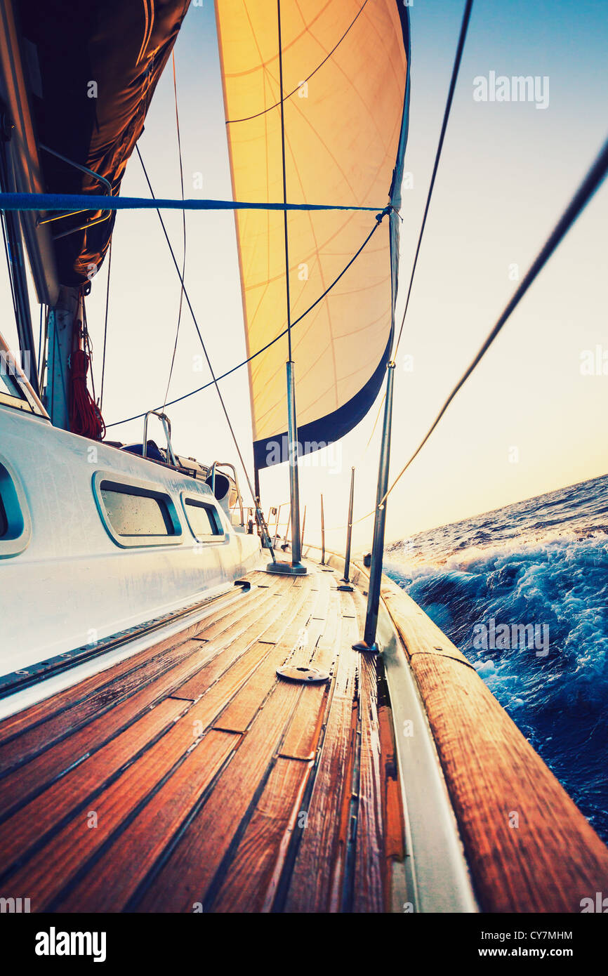 sailing into the sunset Stock Photo - Alamy