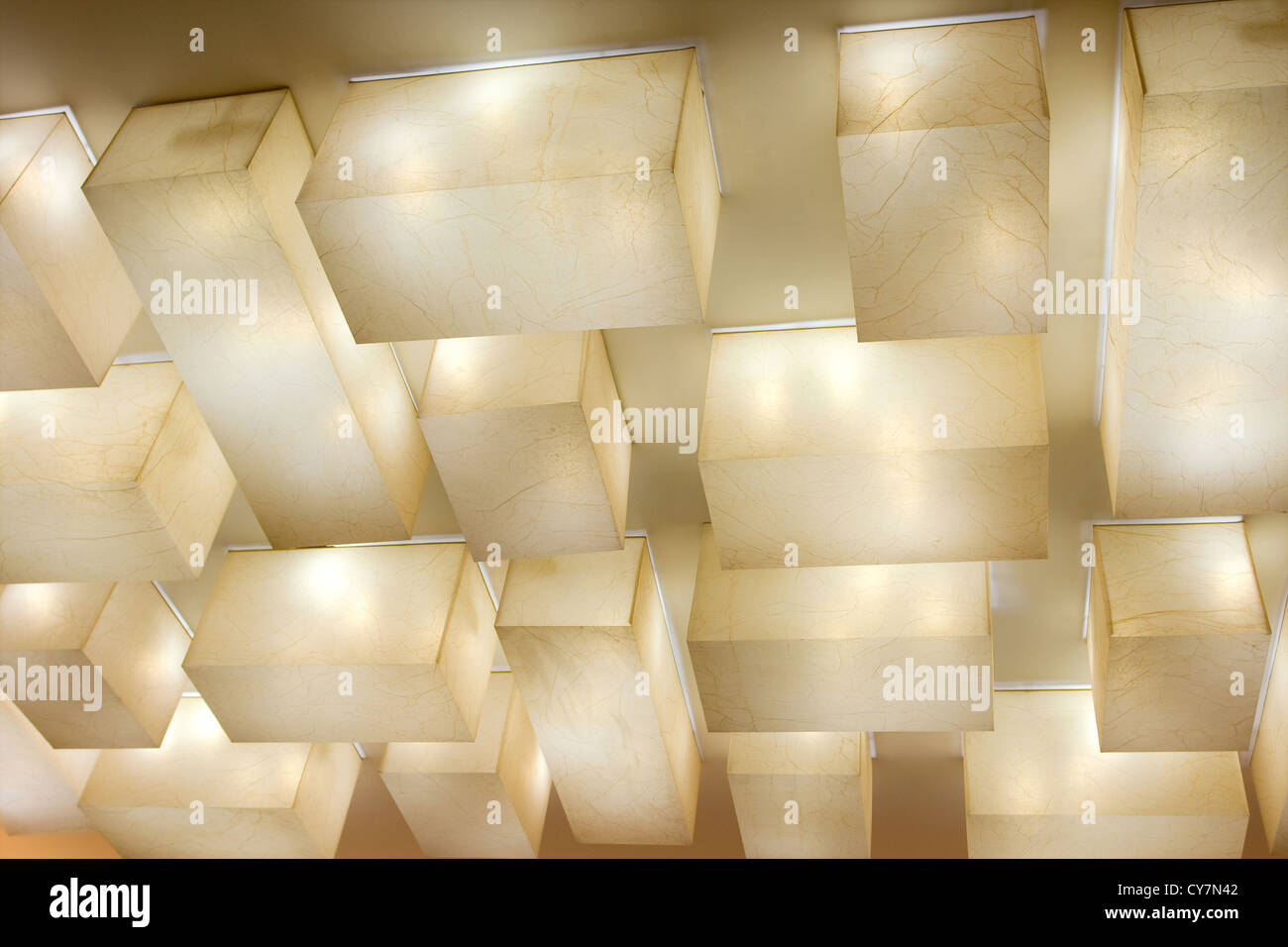 Hanging overhead lamps hi-res stock photography and images - Alamy