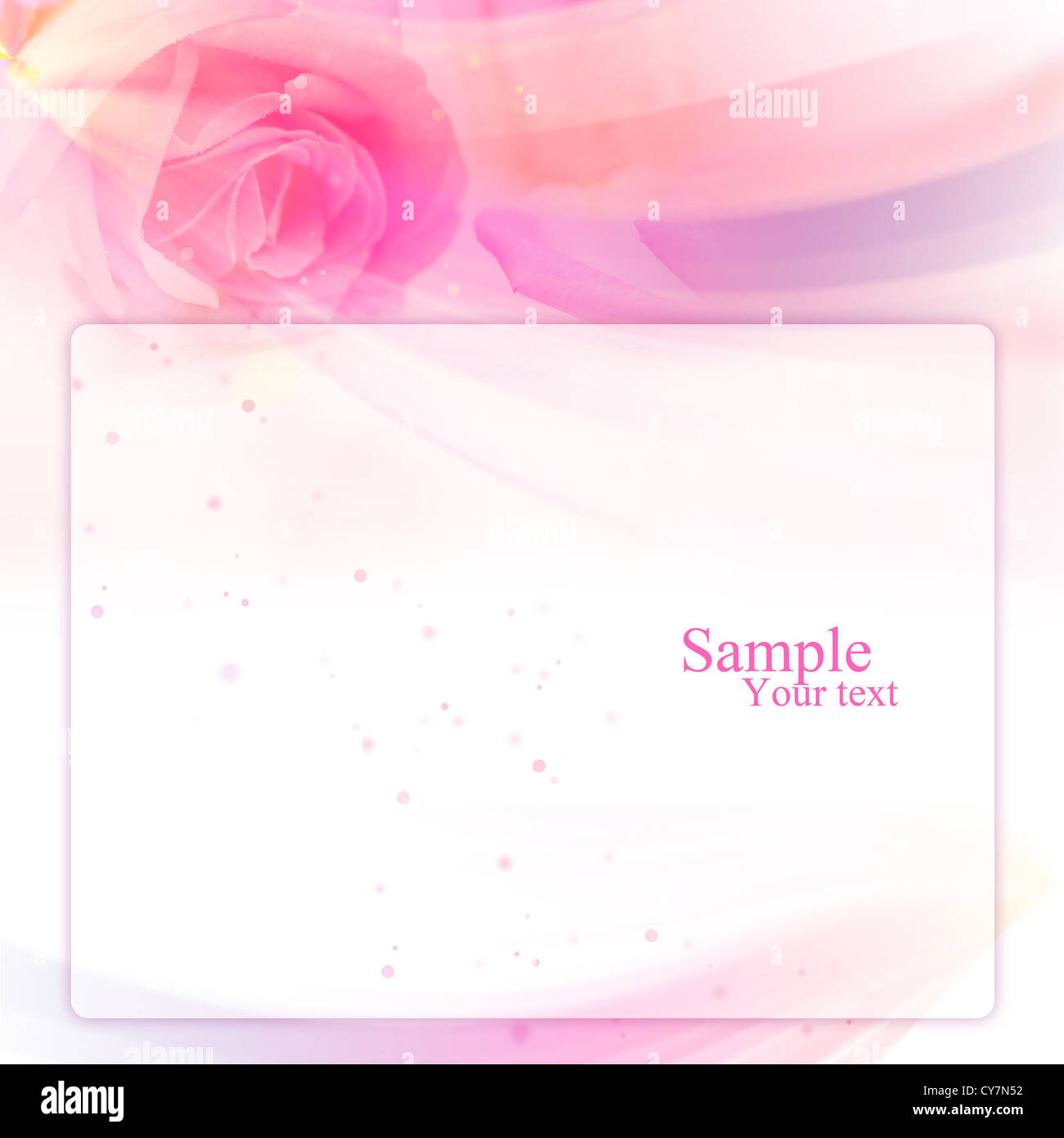 Frame with rose layout background Stock Photo - Alamy