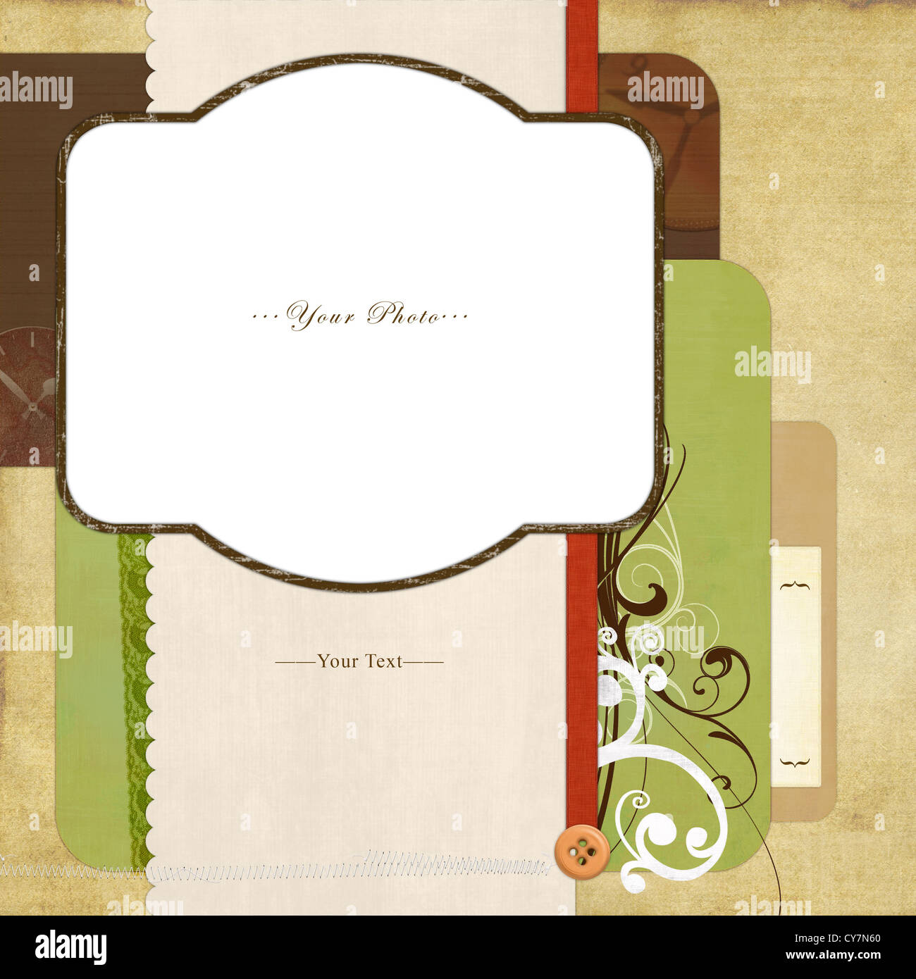 Nostalgia Scrapbook Frame background Stock Photo - Alamy