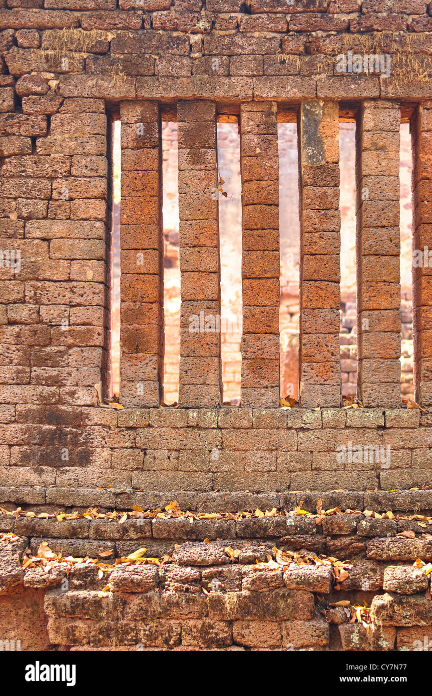 Ancient architecture window,Kampangphet Historical Park Stock Photo - Alamy