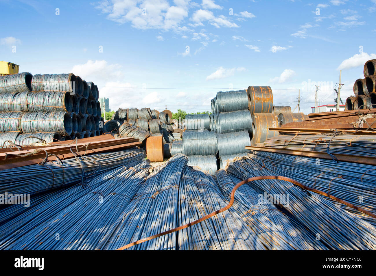Steel wire coil sunlight hi-res stock photography and images - Alamy