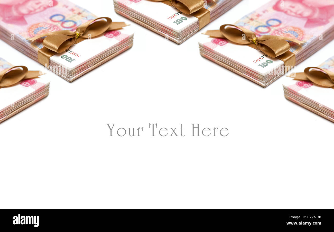 Chinese currency (Renminbi) isolated Stock Photo - Alamy