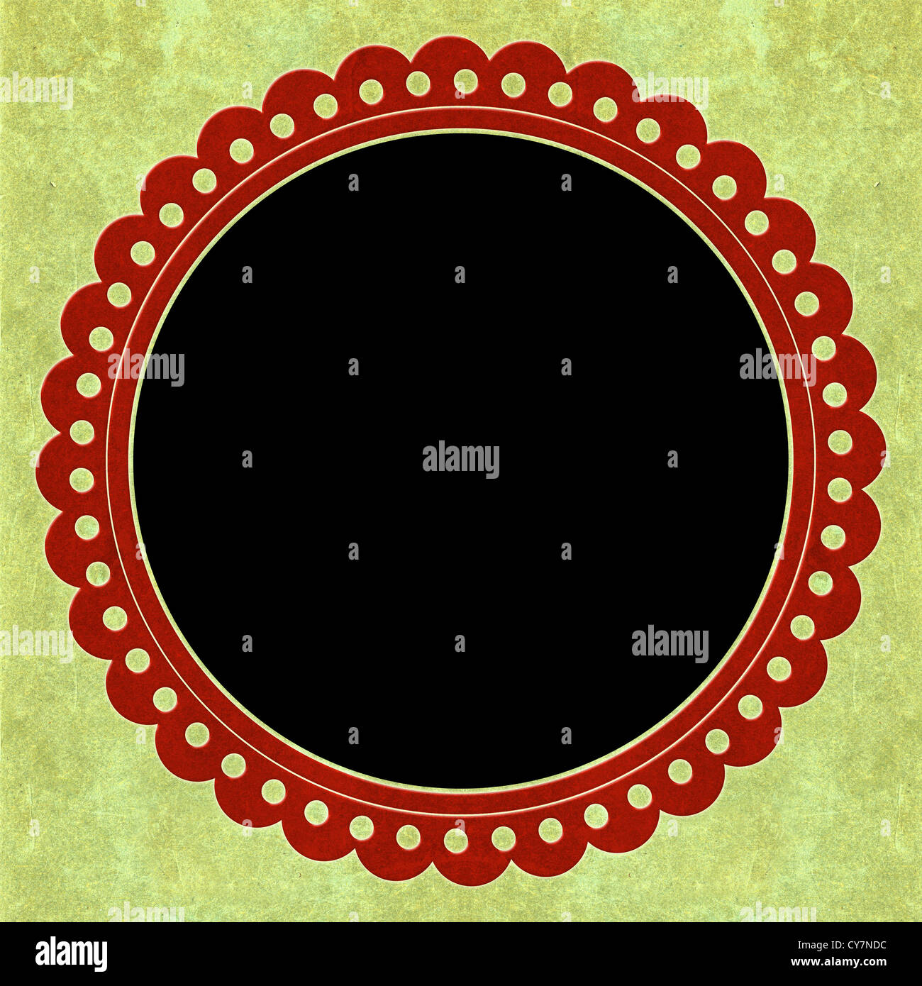 Round scrapbook's frame Stock Photo - Alamy