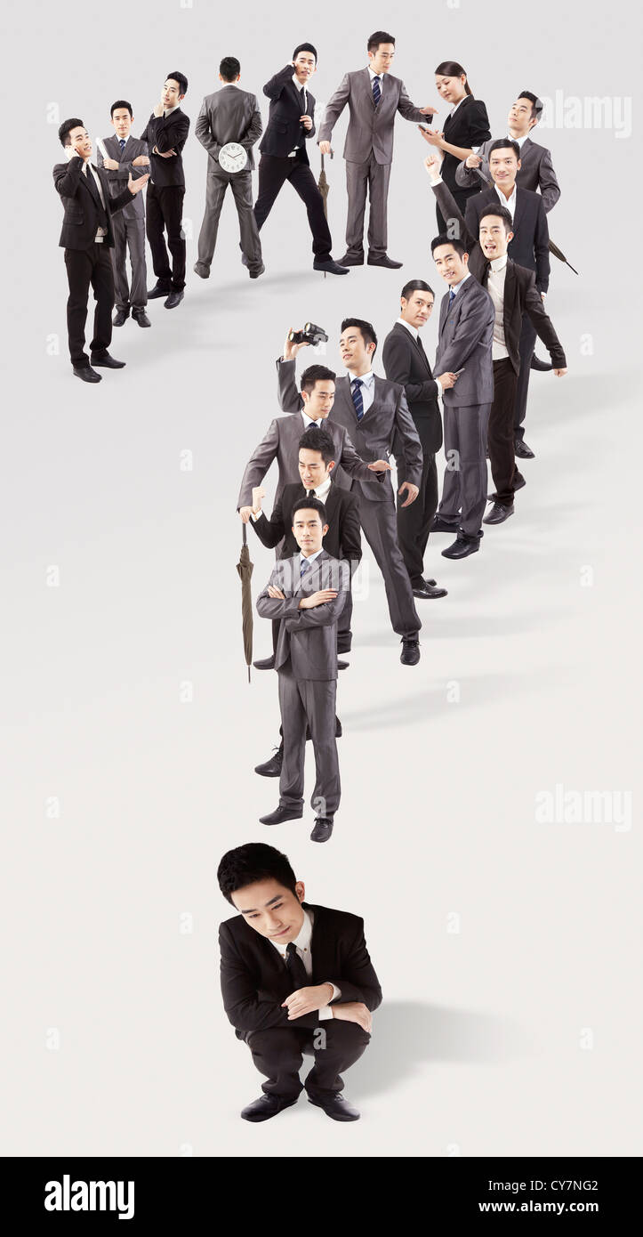 A group of business people formed a question mark Stock Photo - Alamy