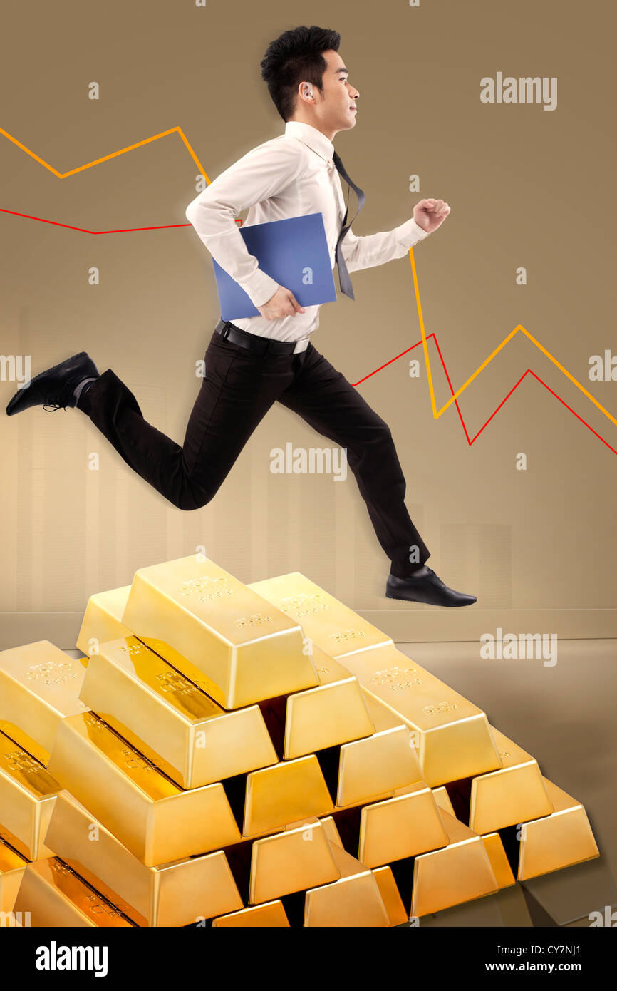 Indian businessman running file hi-res stock photography and images - Alamy