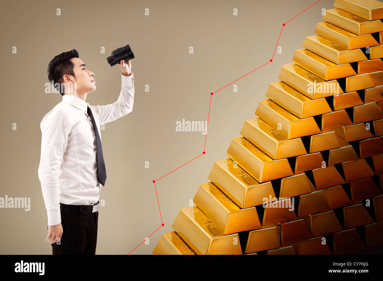 Business people and Ingot Stock Photo - Alamy