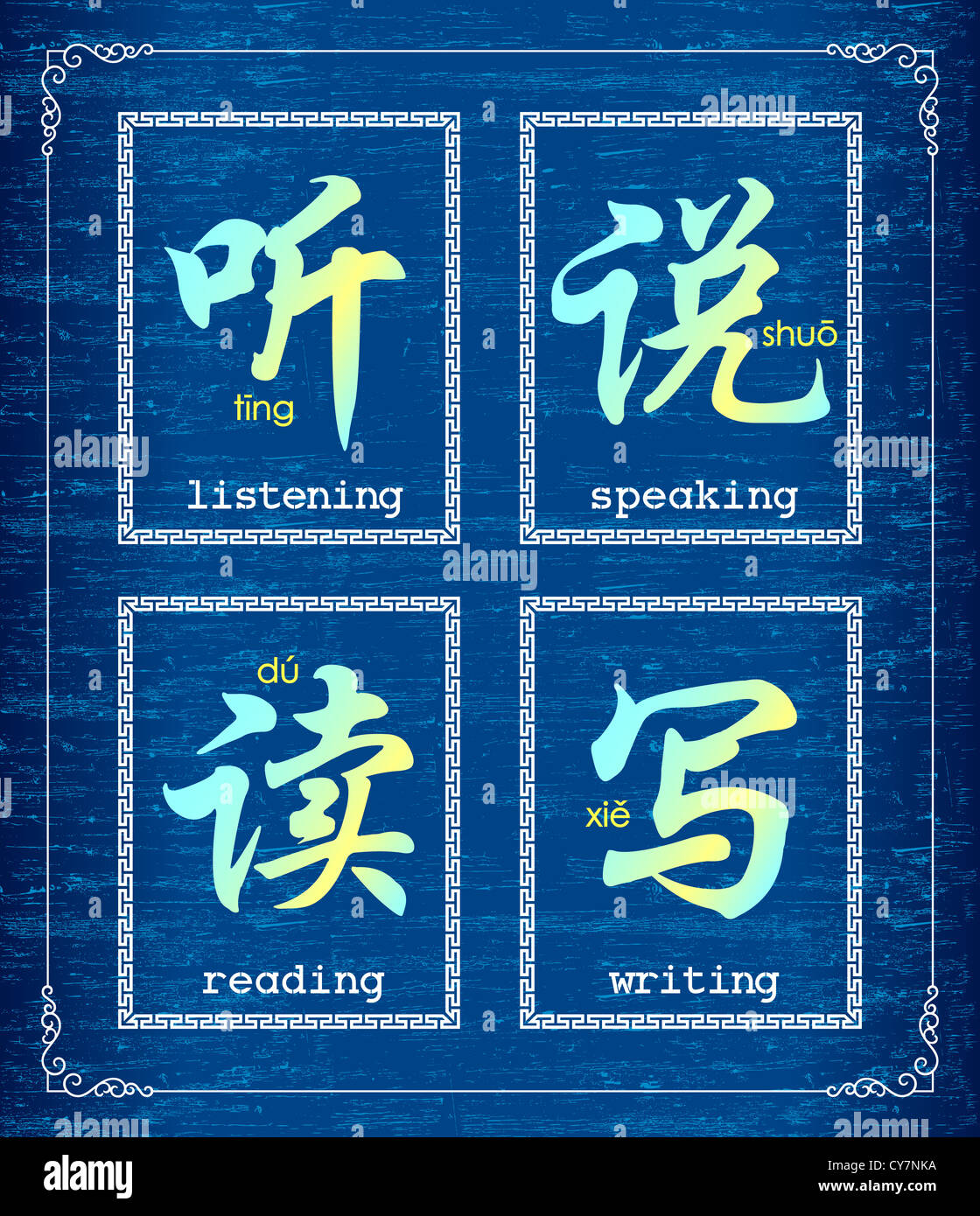 Chinese character symbol about Education Stock Photo - Alamy