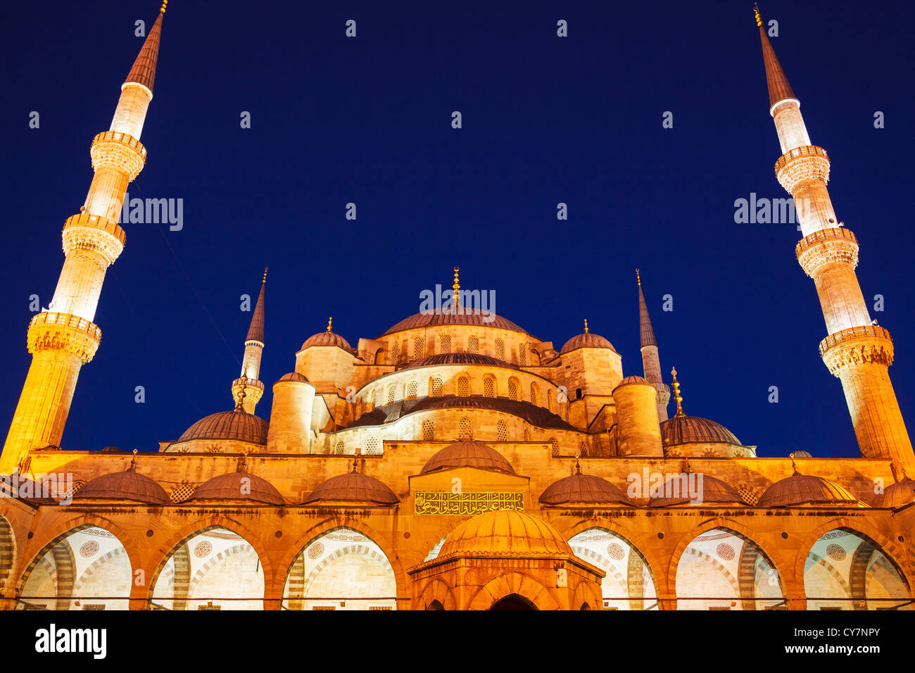 Sunset over The Blue Mosque, Istanbul Turkey Stock Photo - Alamy