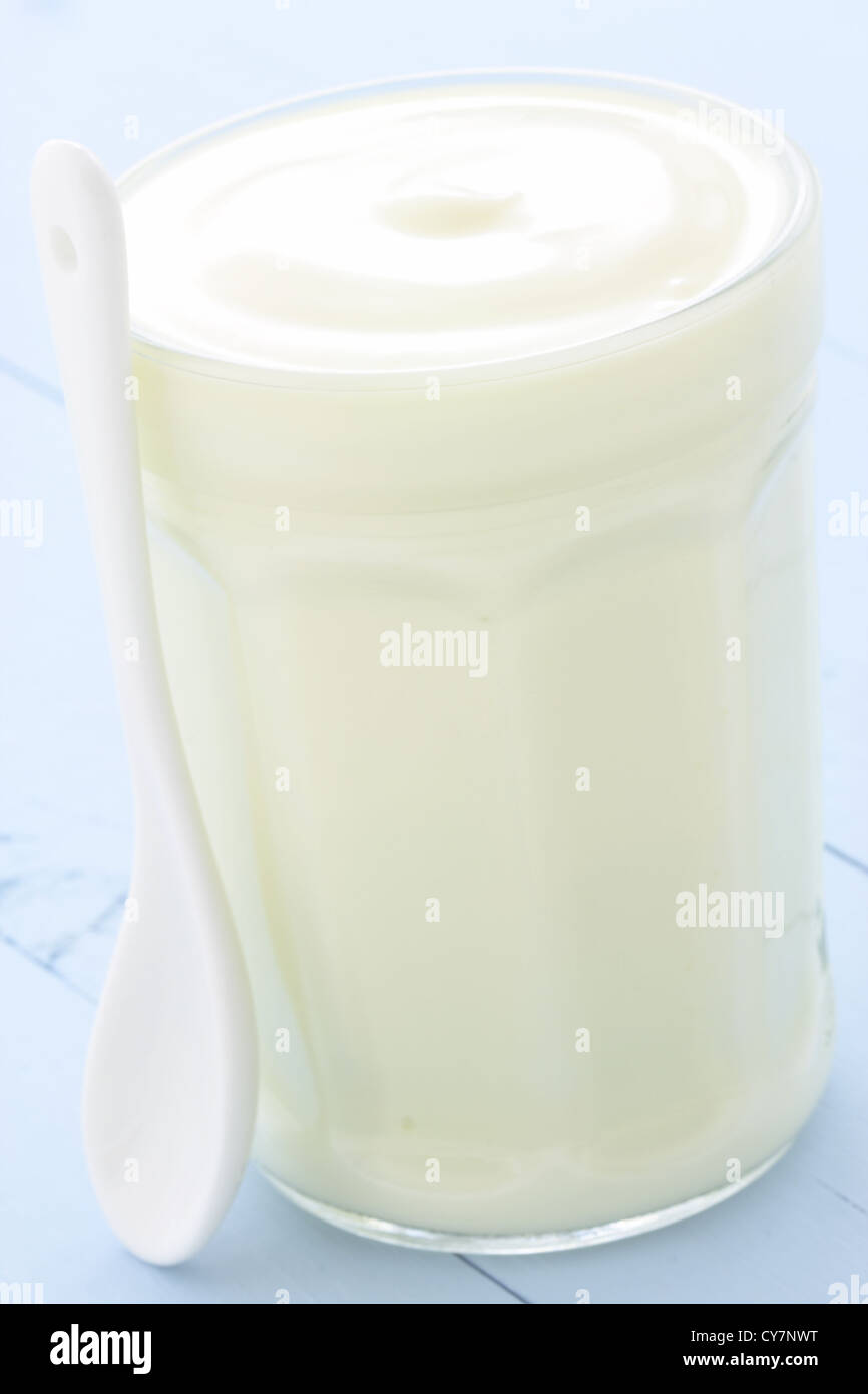 fresh and delicious creamy yogurt, healthy smooth snack, perfect at any ...
