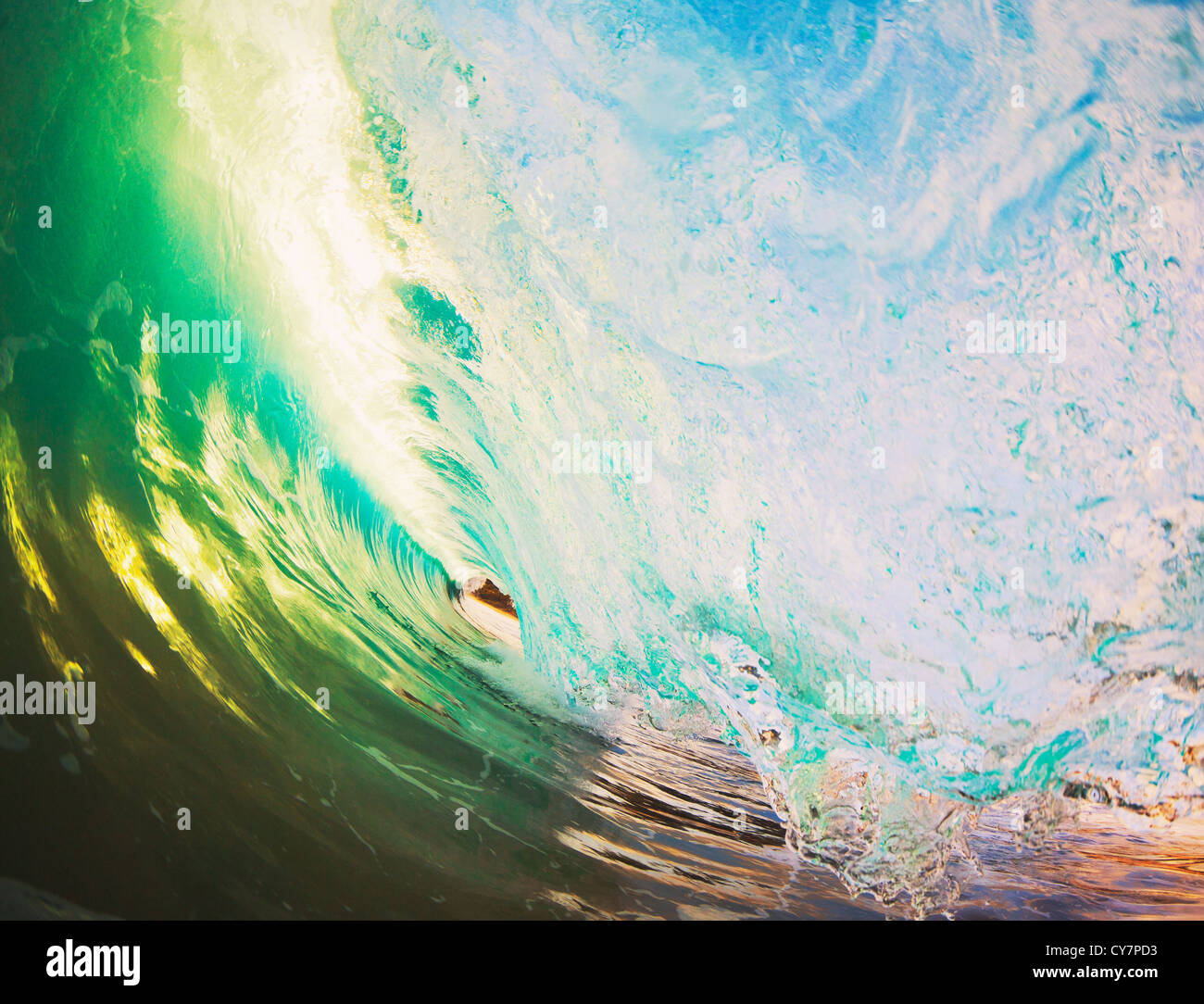 Beautiful Sunset Wave Stock Photo - Alamy